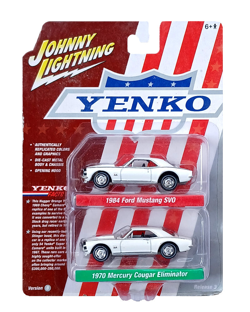 EXCLUSIVES Johnny Lightning Yenko 1984 Ford Mustang SVO (White) & 1970 ...