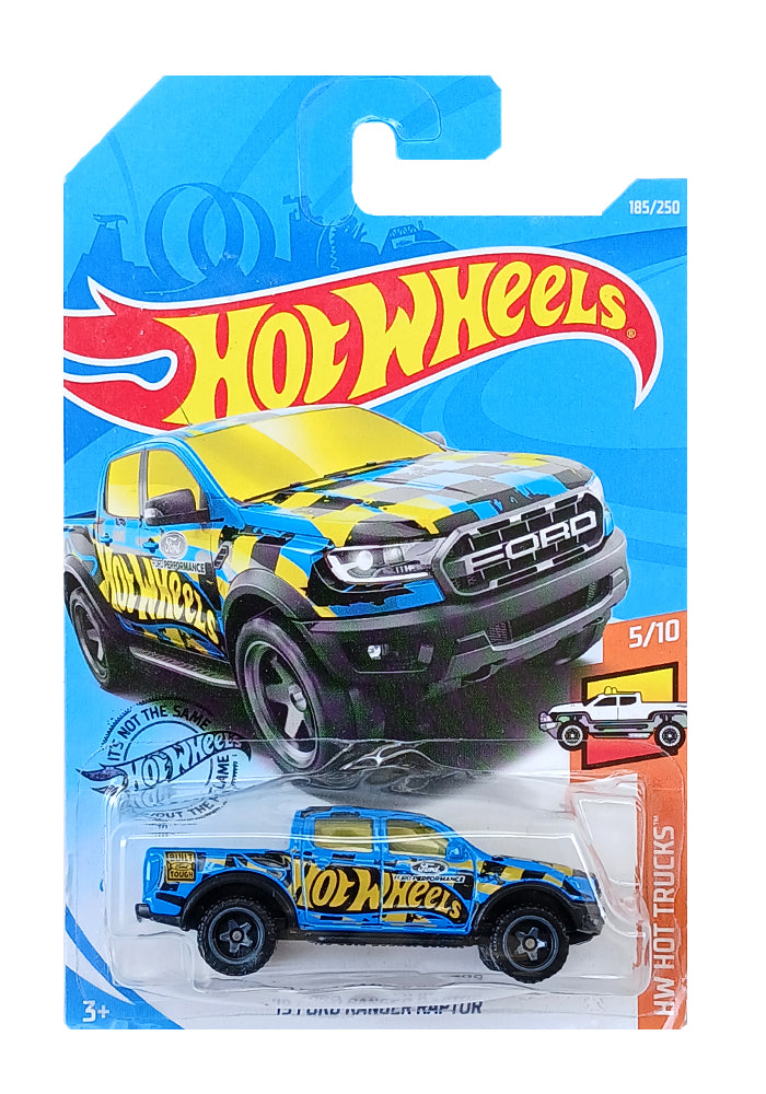 EXCLUSIVES Hot Wheels '19 Ford Ranger Raptor - Blue / Yellow - 2018 Ca ...