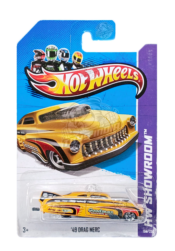 EXCLUSIVES Hot Wheels '49 Drag Merc - Yellow / Black - 2012 Card (Blis ...