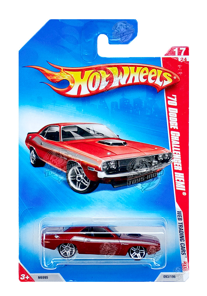 EXCLUSIVES Hot Wheels WEB Trading Cars '70 Dodge Challenger HEMI - Red ...