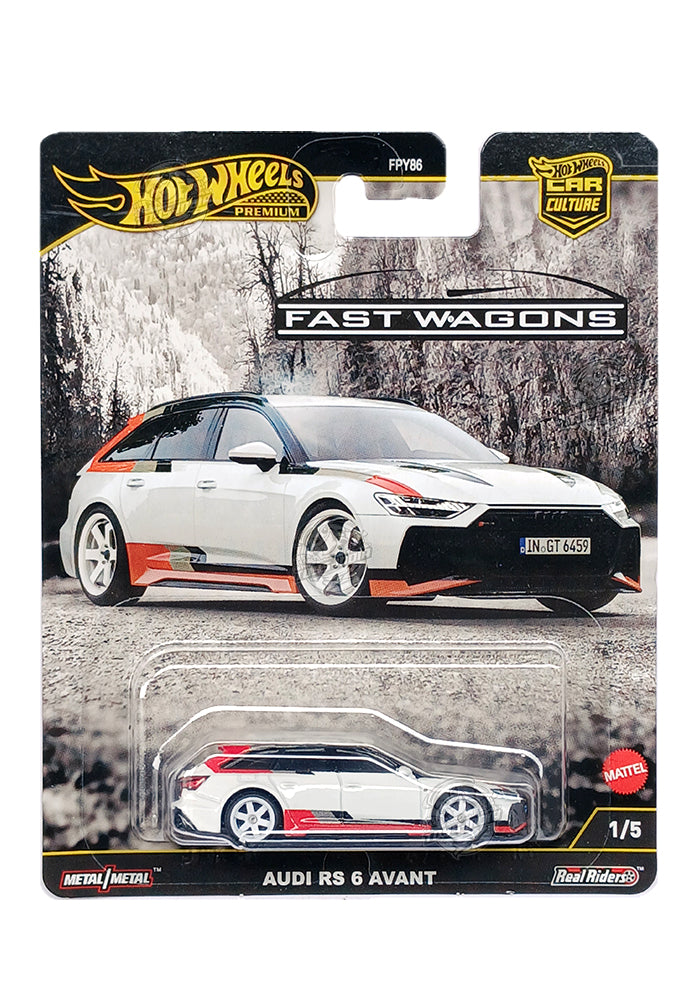 EXCLUSIVES Hot Wheels Premium Fast Wagons Audi RS 6 Avant - Red / Whit ...