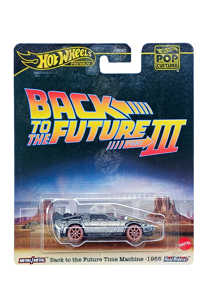EXCLUSIVES Hot Wheels Premium Back To The Future III Time Machine 1955 ...