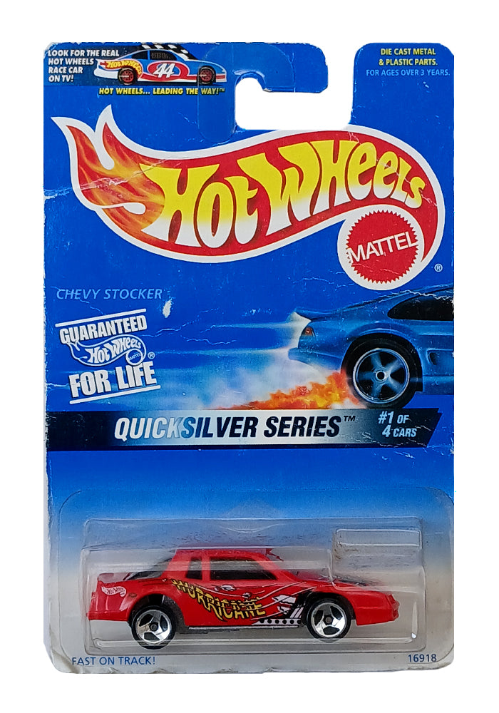 EXCLUSIVES Hot Wheels Quick Silver Series Chevy Stocker - Red - 1996 C ...