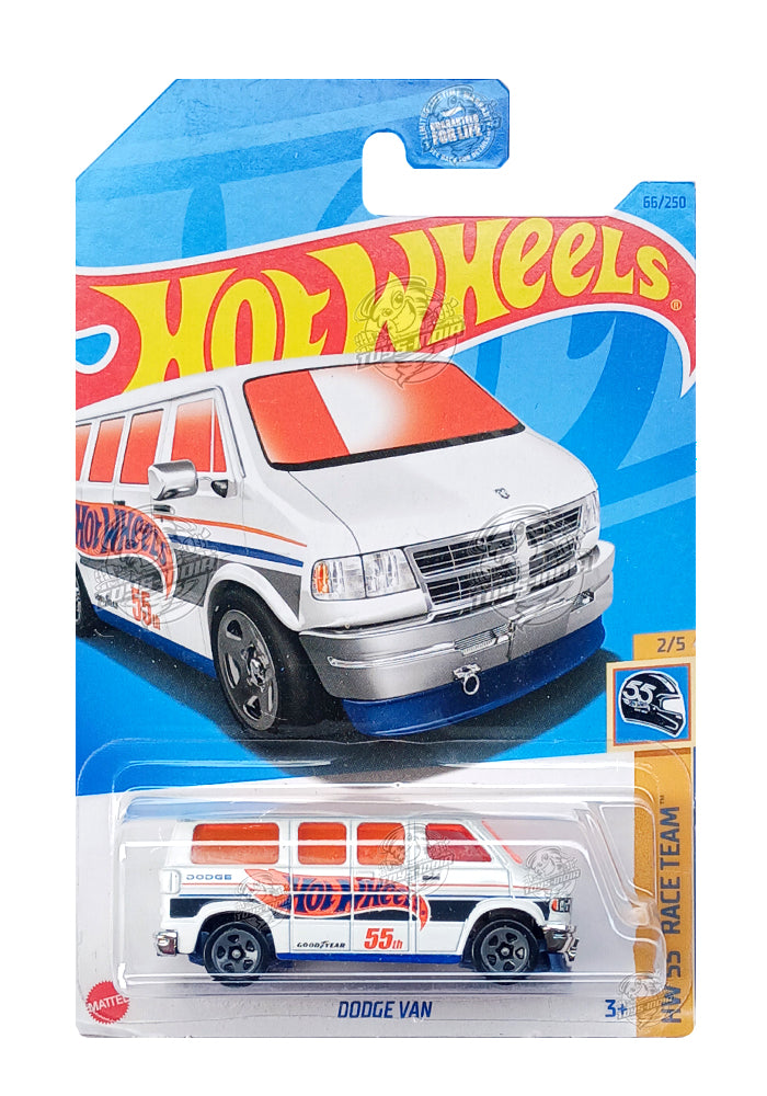 EXCLUSIVES Hot Wheels Dodge Van - White / Orange - 2021 Card (Blister ...