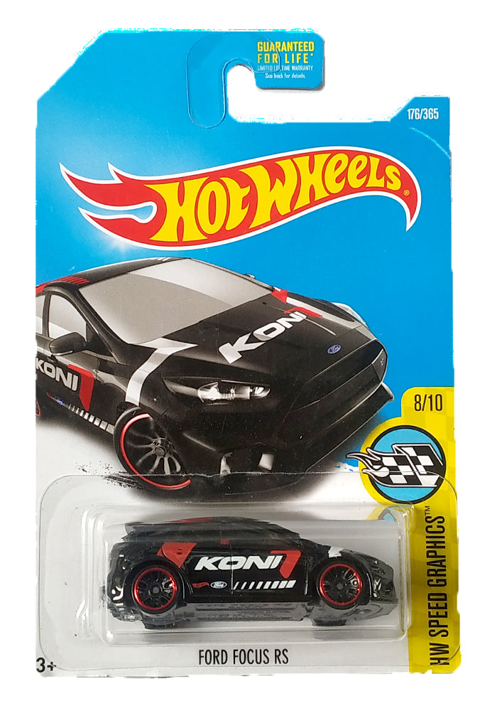 EXCLUSIVES Hot Wheels KONI Ford Focus RS - Black - 2015 Card (With Pro ...
