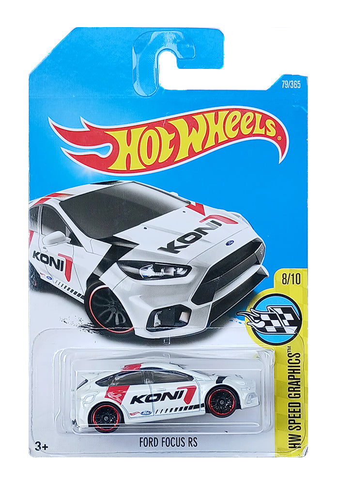 EXCLUSIVES Hot Wheels KONI Ford Focus RS - White / Red - 2015 Card (Wi ...