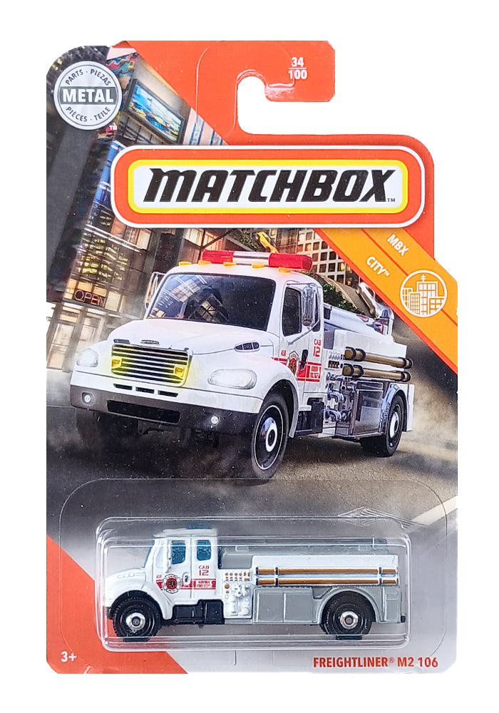 EXCLUSIVES Matchbox Freightliner M2 106 - White - 2019 Card (With Prot ...