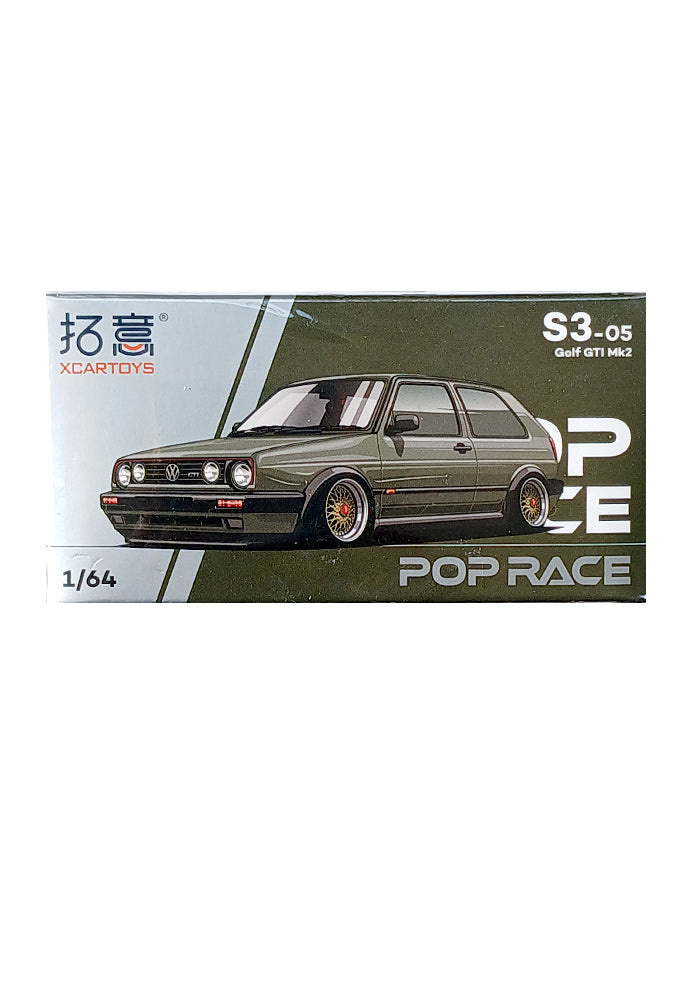 EXCLUSIVES XCARTOYS Pop Race Volkswagen Golf GTI MK2 - Green (Scale 1 ...