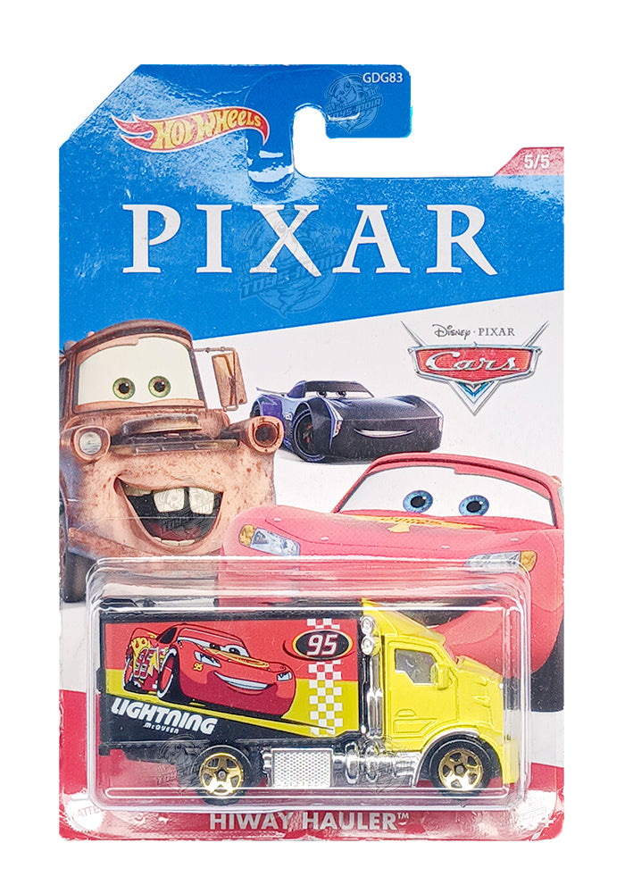 EXCLUSIVES Hot Wheels Disney Pixar Cars Hiway Hauler - Yellow / Red ...