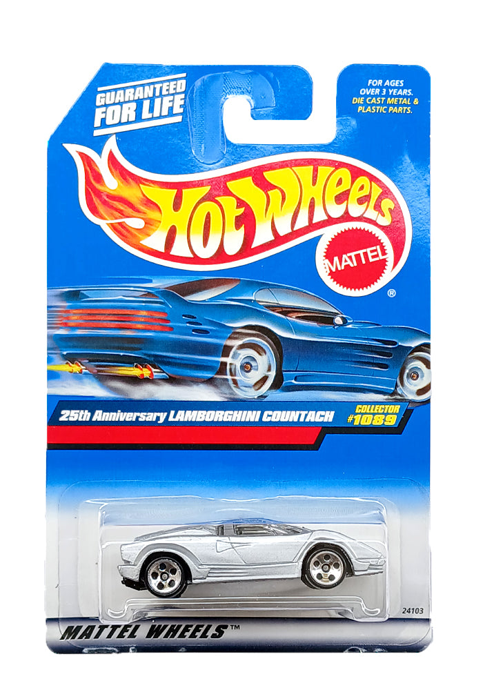 EXCLUSIVES Hot Wheels 25th Anniversary Lamborghini Countach - Silver ...