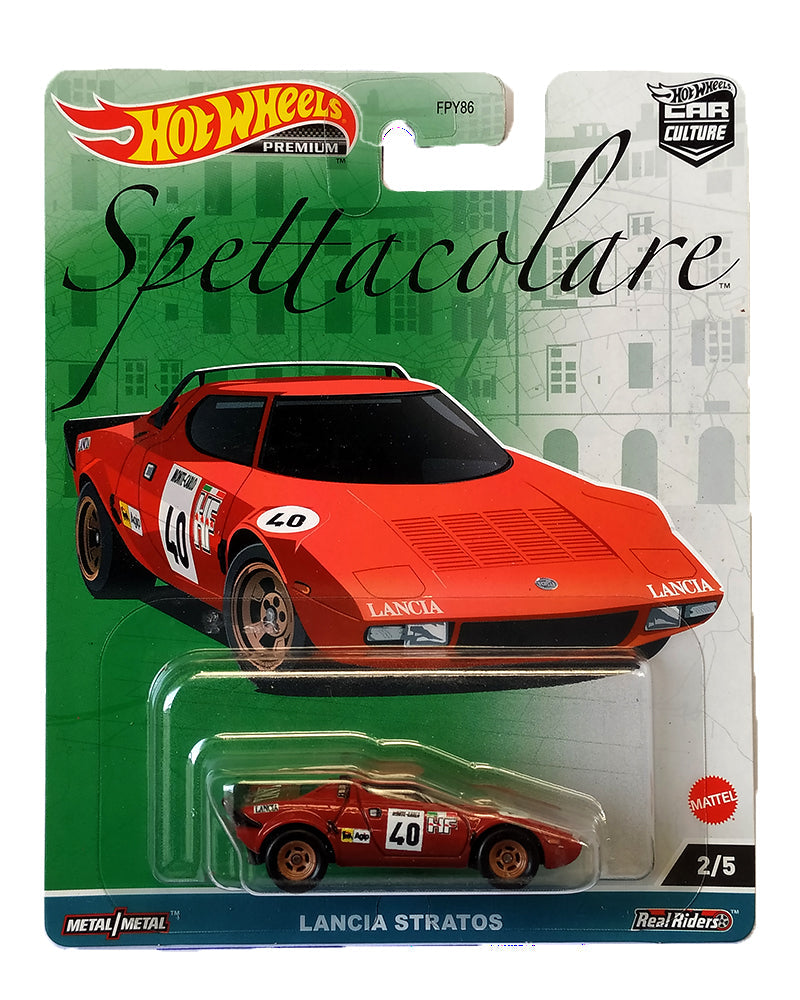 EXCLUSIVES Hot Wheels Premium Spettacolare Lancia Stratos - Red - 2022 ...