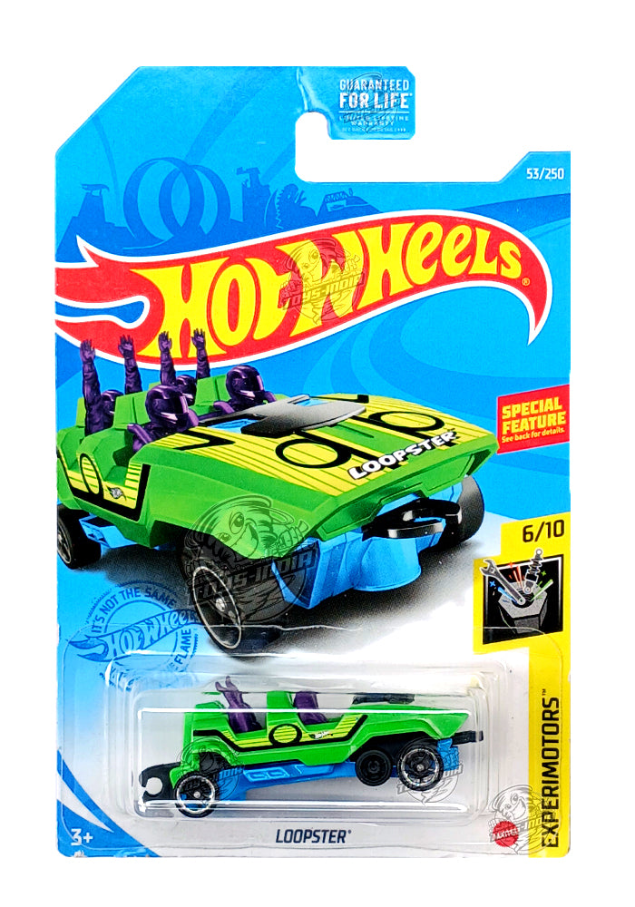 EXCLUSIVES Hot Wheels Loopster - Green / Blue - 2020 Card (Blister Dam ...