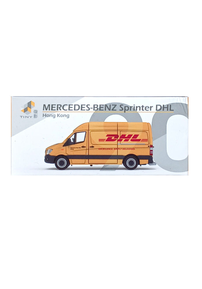 EXCLUSIVES Tiny DHL Mercedes-Benz Sprinter - Yellow / Red (Scale 1:76)– Toys-India.com