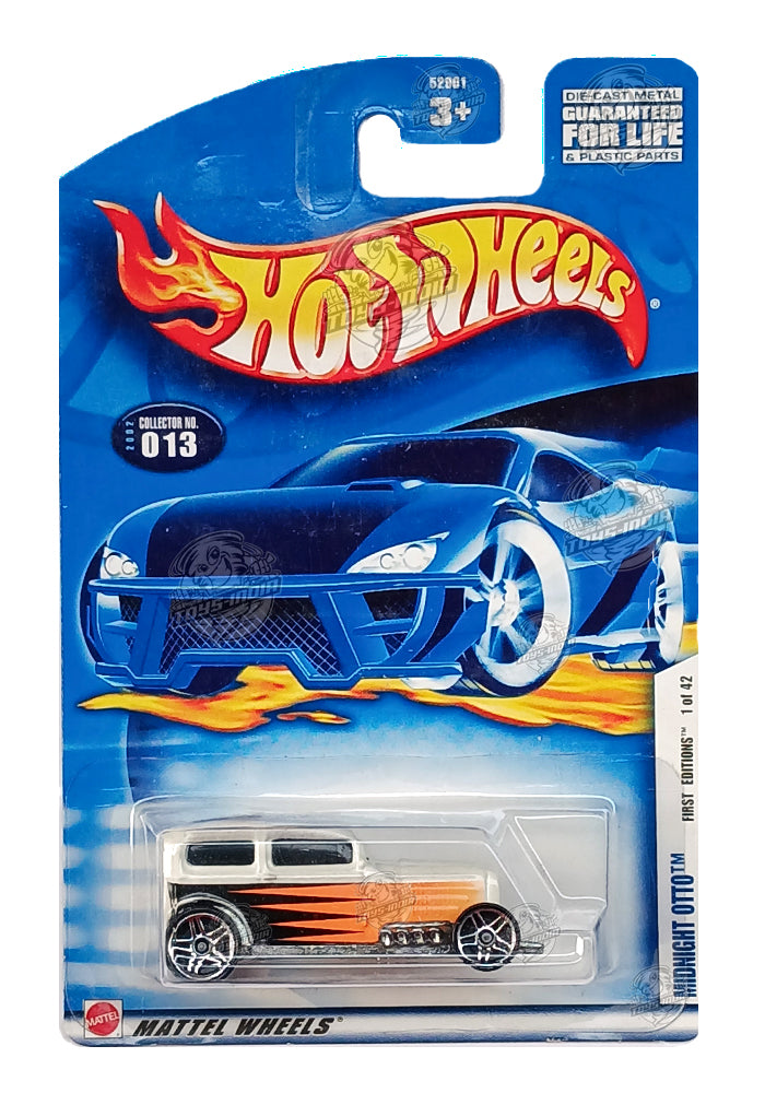EXCLUSIVES Hot Wheels Midnight Otto - White / Orange - 2001 Card (With ...