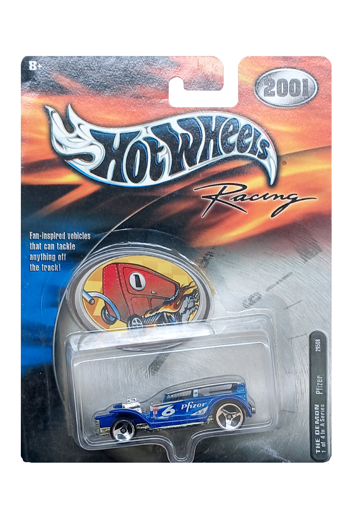 EXCLUSIVES Hot Wheels Racing The Demon Pfizer - Blue - 2000 Card– Toys ...