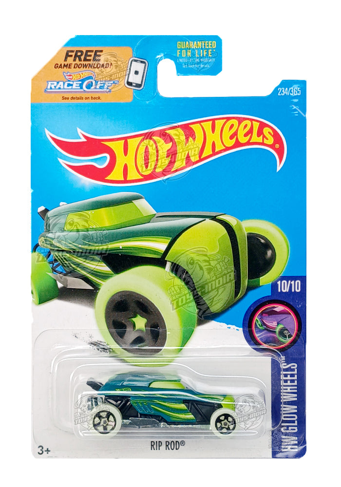 EXCLUSIVES Hot Wheels Rip Rod - Green - 2015 Card (With Protector Case ...