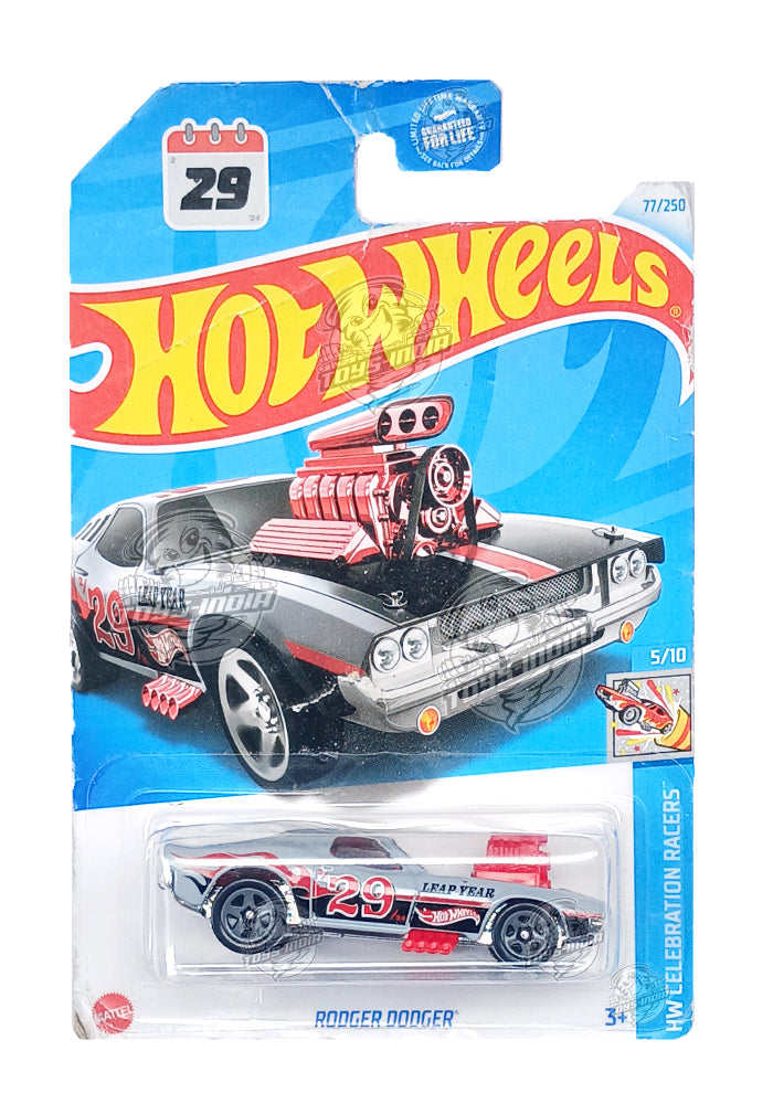 EXCLUSIVES Hot Wheels Rodger Dodger - Grey / Red - 2021 Card (Creased ...