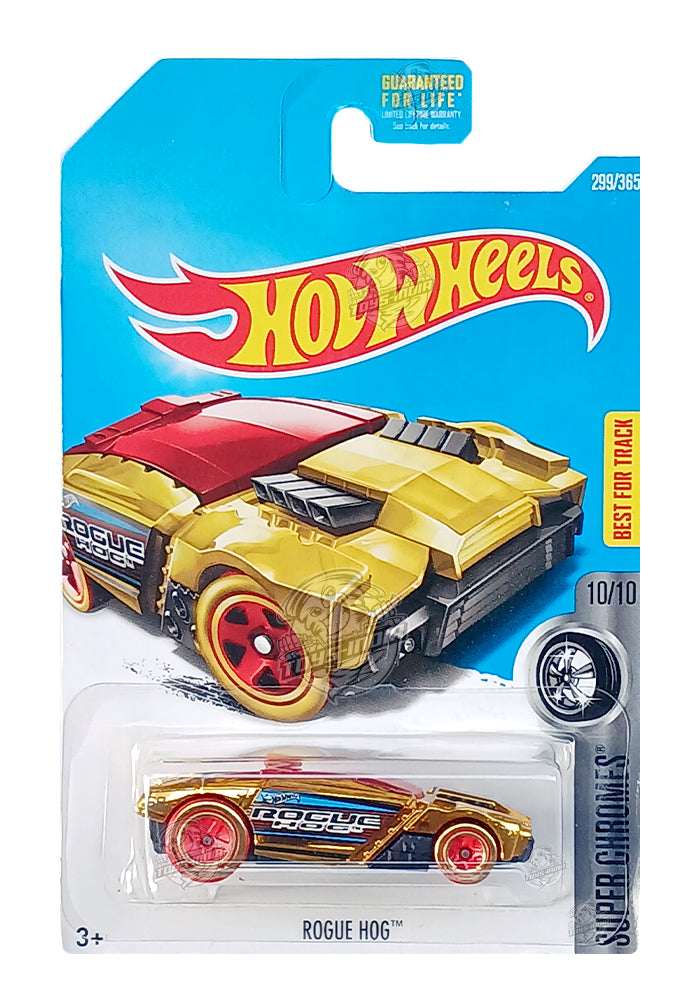 EXCLUSIVES Hot Wheels Rogue Hog - Golden / Red - 2015 Card (With Prote ...