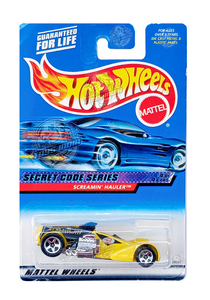 EXCLUSIVES Hot Wheels Secret Code Series Screamin' Hauler - Yellow - 1 ...
