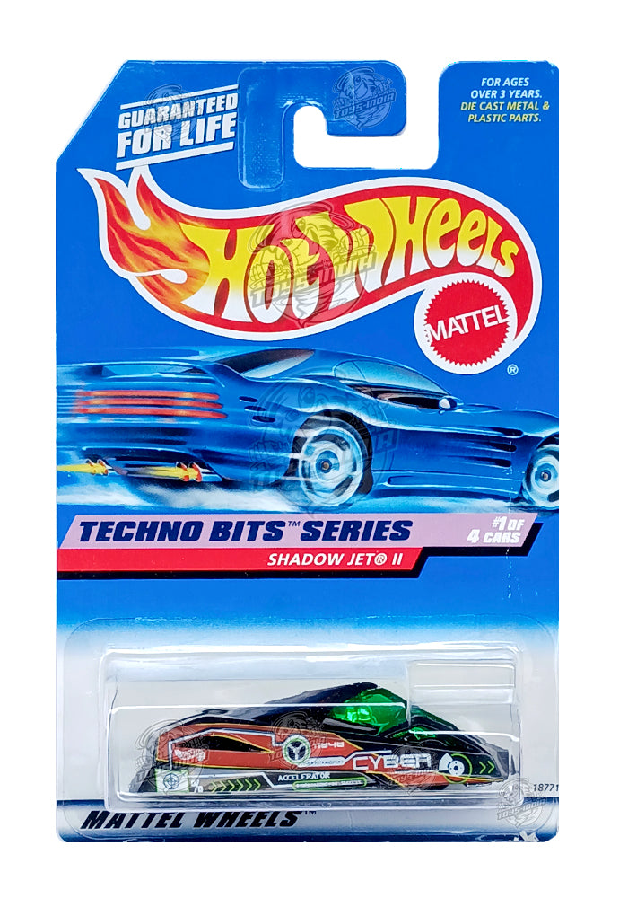 EXCLUSIVES Hot Wheels Techno Bits Series Shadow Jet II - Black / Brown ...