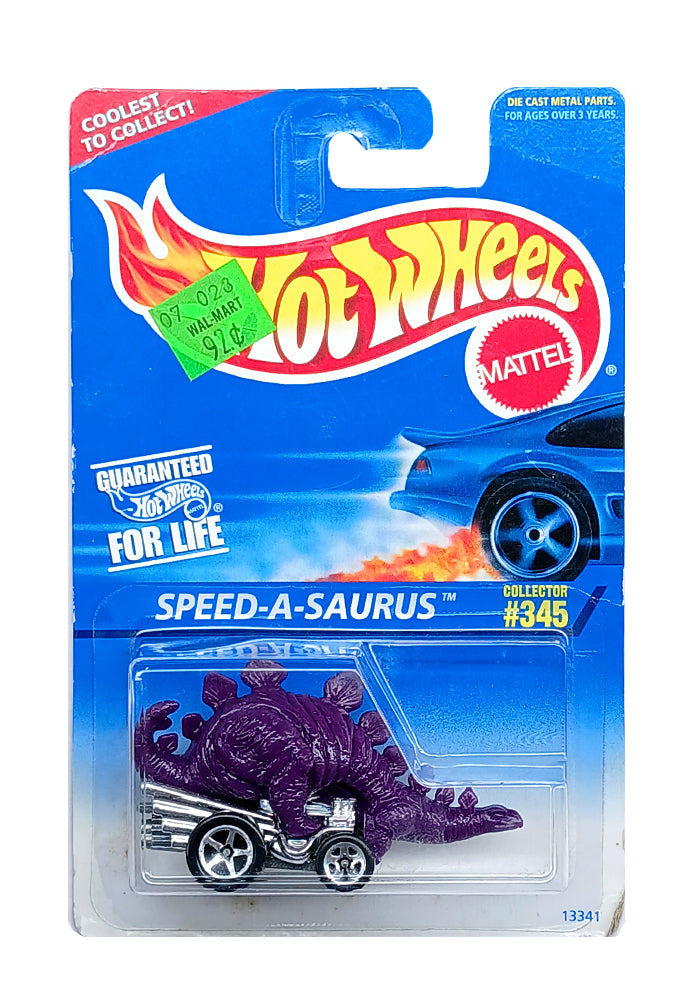 EXCLUSIVES Hot Wheels Speed-A-Saurus - Purple / Silver - 1996 Card (Wi ...