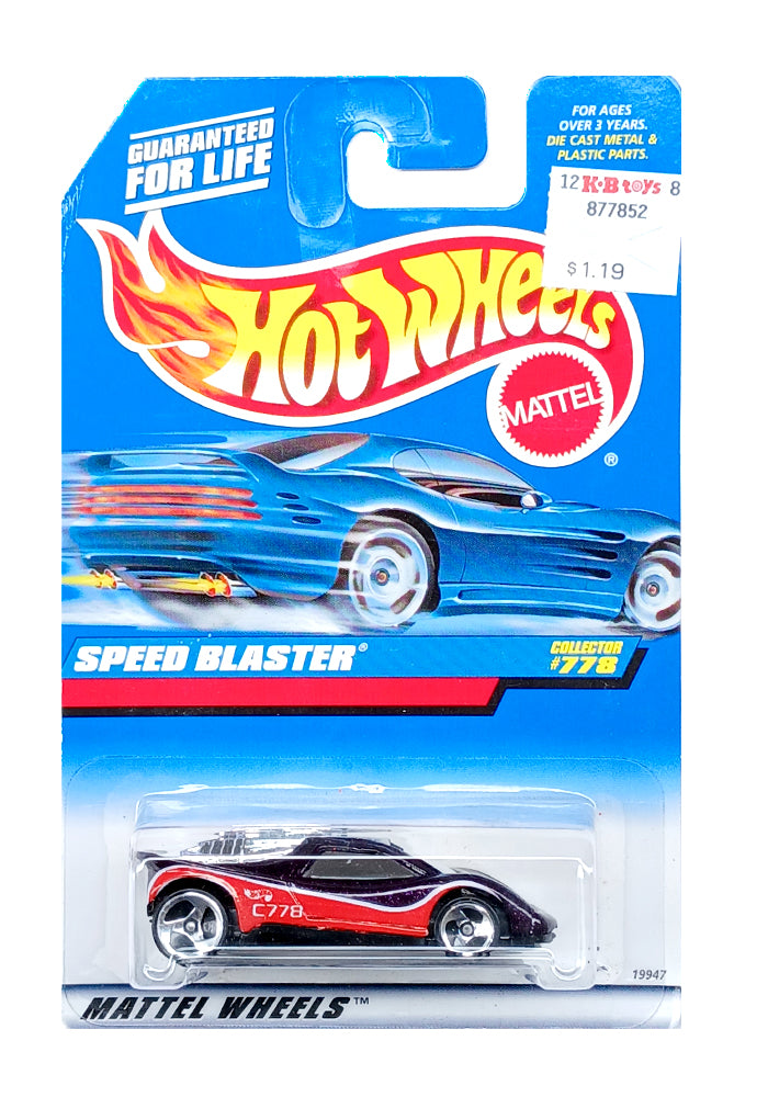 EXCLUSIVES Hot Wheels Speed Blaster - Red / Blue - 1997 Card (Creased – Toys-India.com