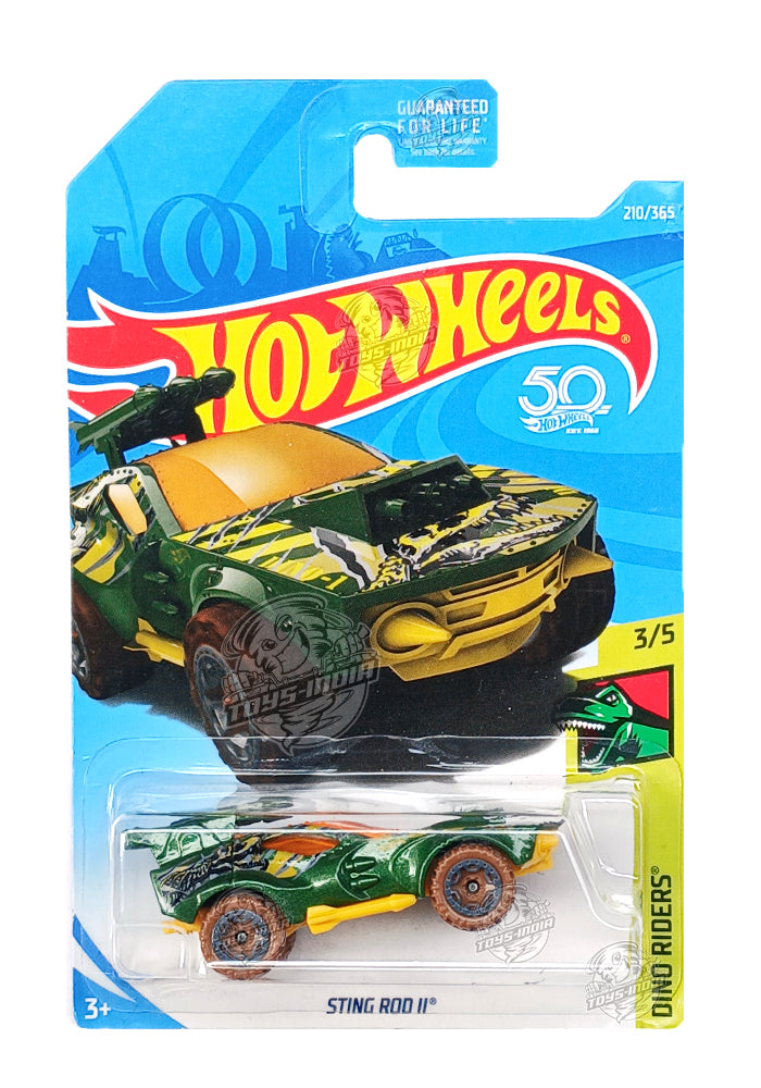 EXCLUSIVES Hot Wheels Sting Rod - Green / Yellow - 2017 Card (With Pro ...