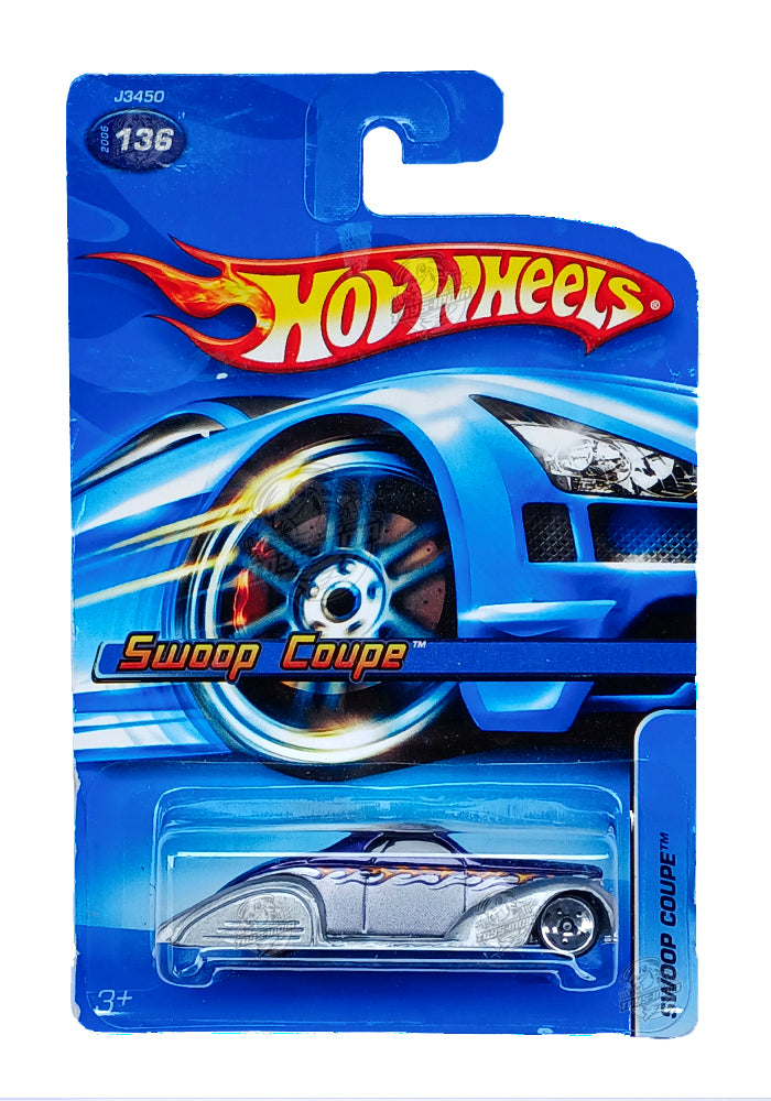 EXCLUSIVES Hot Wheels Swoop Coupe - Silver / Purple - 2002 Card (With ...