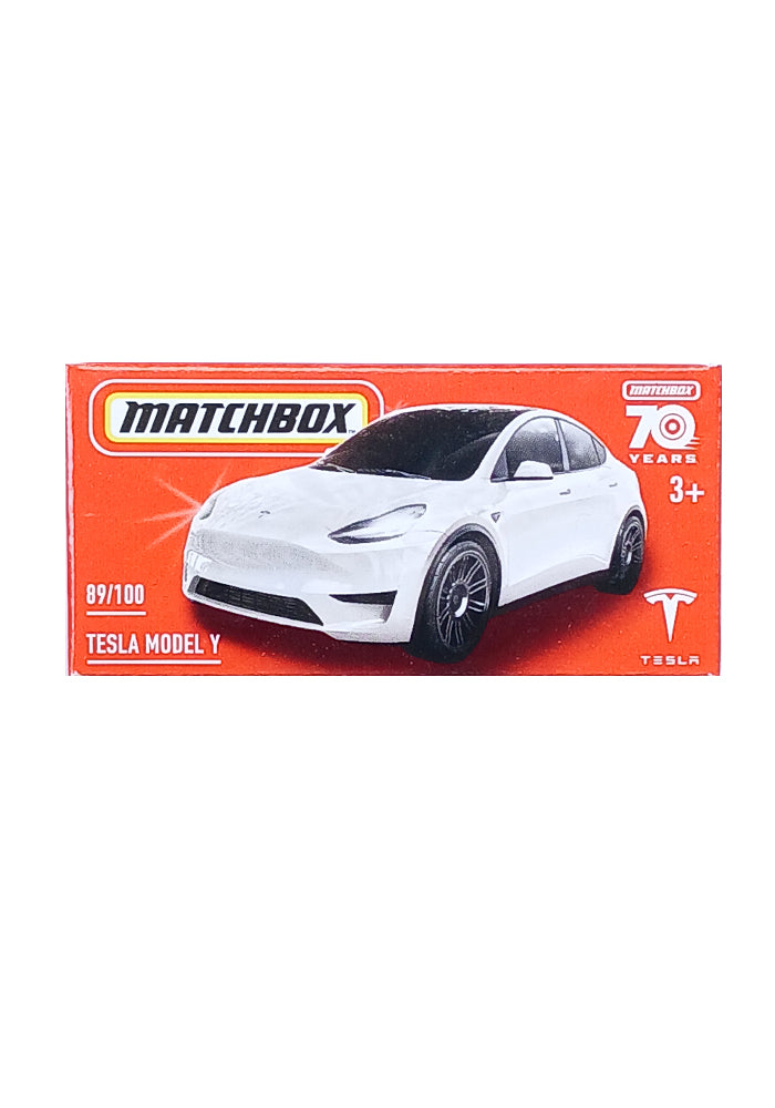 EXCLUSIVES Matchbox Tesla Model Y - White - 2022 Box– Toys-India.com