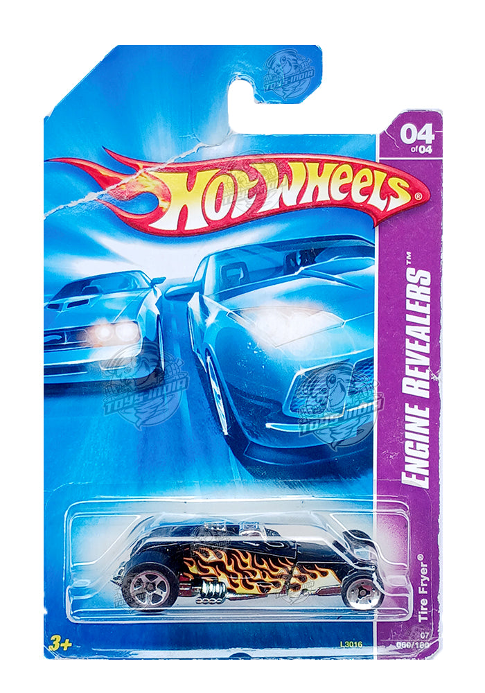 EXCLUSIVES Hot Wheels Engine Revealers Tire Fryer - Black - 2006 Card ...