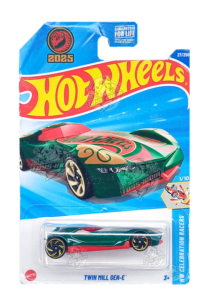 EXCLUSIVES Hot Wheels Twin Mill - Green / Red - 2021 Card (Creased Car ...