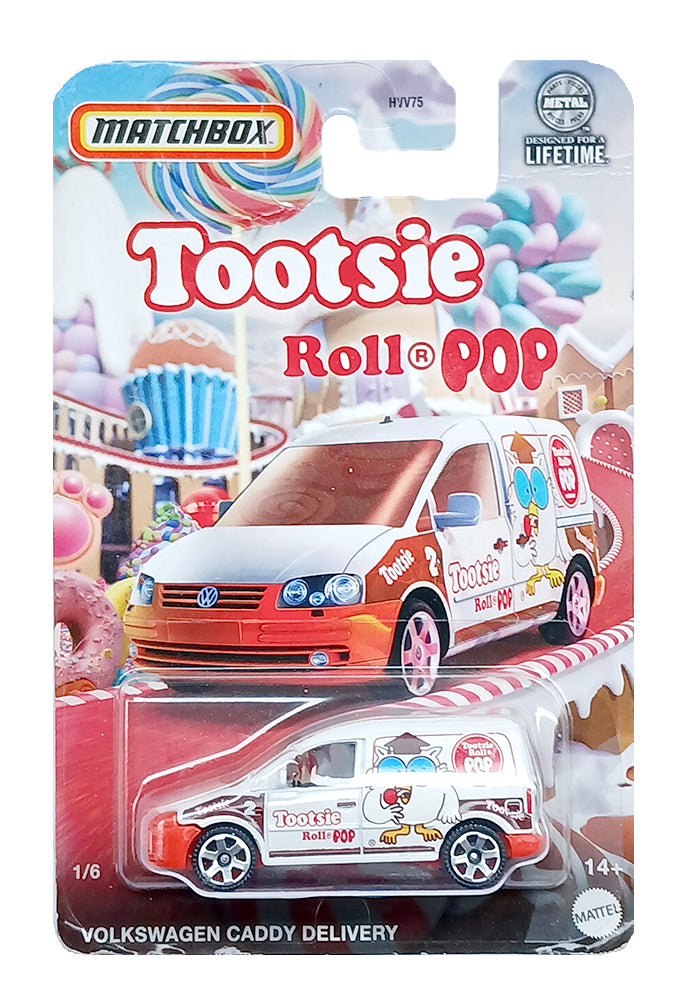 EXCLUSIVES Matchbox Tootsie Roll Pop Volkswagen Caddy Delivery - White ...