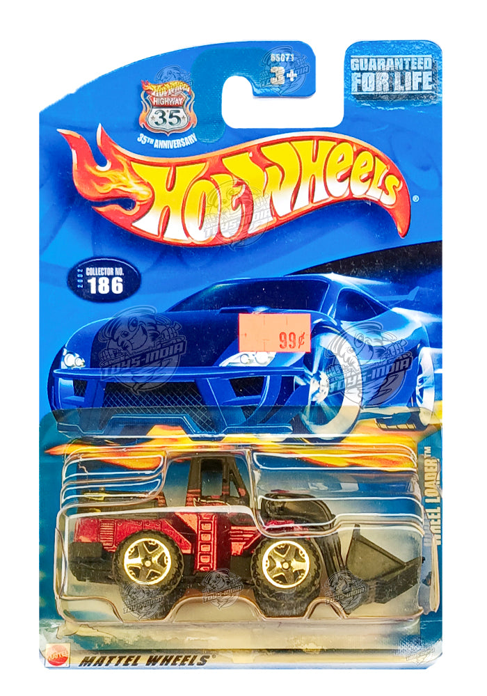 EXCLUSIVES Hot Wheels Wheel Loader - Red / White - 2002 Card (Blister ...