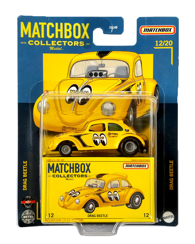 EXCLUSIVES Matchbox Collectors MoonEyes Drag Beetle - Yellow - 2022 Ca– Toys-India.com