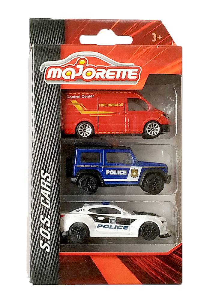Majorette S.O.S. Cars 3-Car Set 1 - 2022 Box– Toys-India.com